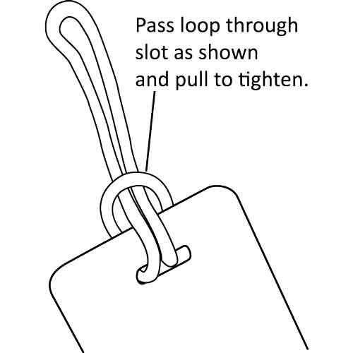 Unisub Bag Tag Clear Plastic Loop