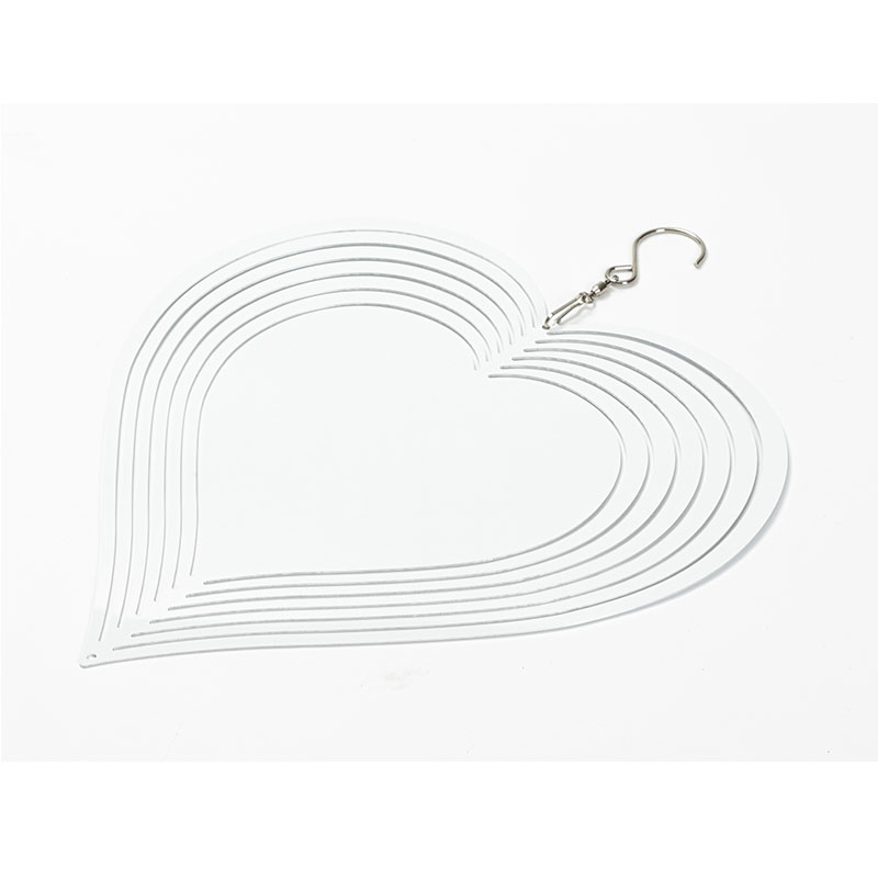Sublimation 3D Aluminium Wind Spinner Double Sided Heart 20.32cm (8")