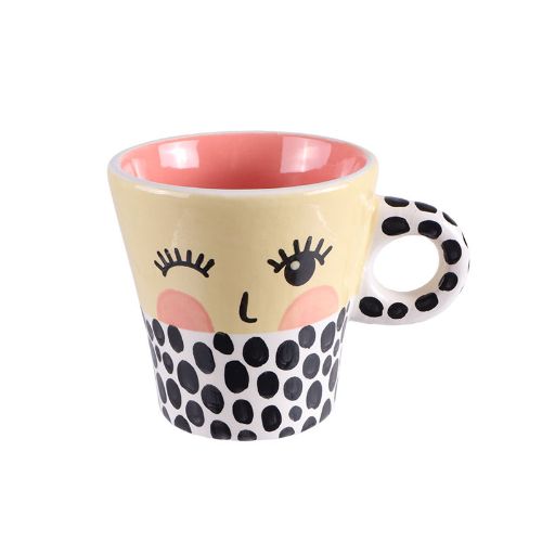 Ceramic Bisque Loop Handle Mug 6pc