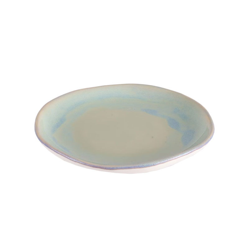 Stoneware Pottery Bisque Organic Appetizer Plate 6pc